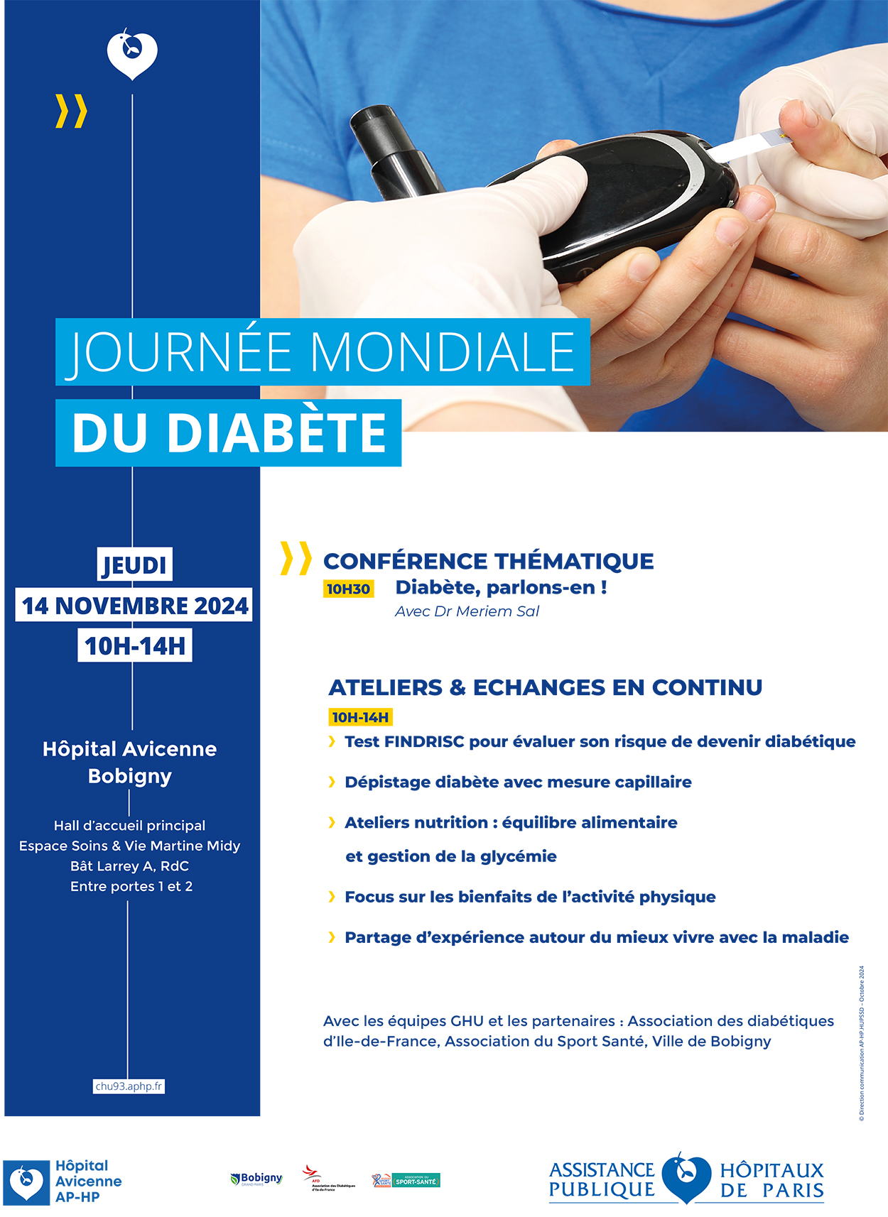 Journée Mondiale du diabète à l'espace Martine Midy d'Avicenne